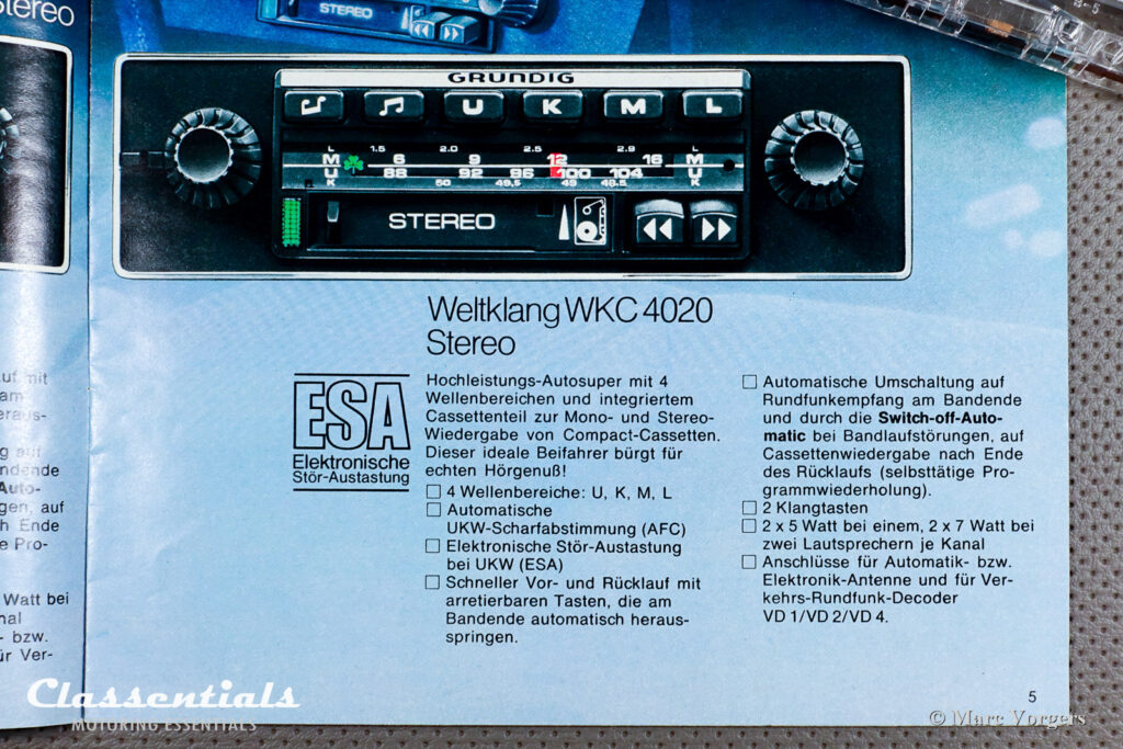 GRUNDIG WELTKLANG WKC 4020 STEREO Auto Radio with Cassette Player for ...